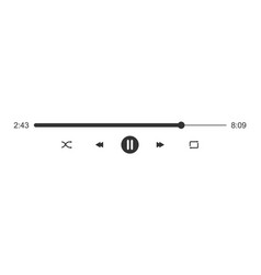 Video or music player interface with loading Vector Image