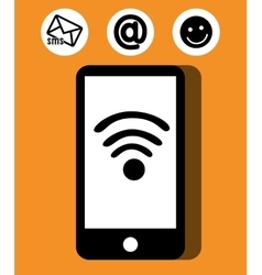 Emoticon with cell phone vector by yayayoy - Image #1004330 - VectorStock