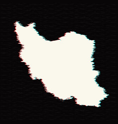 Map iran isolated black Royalty Free Vector Image