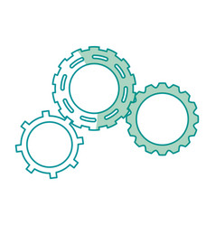 Mechanical cogs icons working together Royalty Free Vector