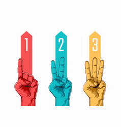 Hand in middle finger sign Royalty Free Vector Image