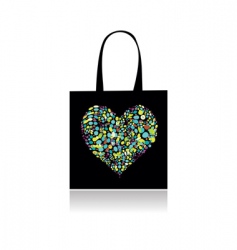 Black and white full trash bag silhouette Vector Image