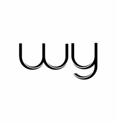 Wy logo monogram design template Royalty Free Vector Image