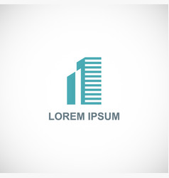 Pixel wall corner logo element for construction Vector Image