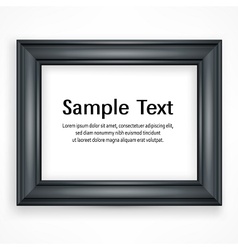 Wooden rectangular 3d photo frame with shadow Vector Image