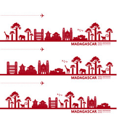 Sights of madagascar Royalty Free Vector Image