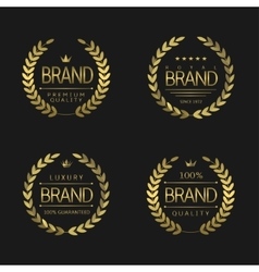 Modern labels badges and tags golden Royalty Free Vector