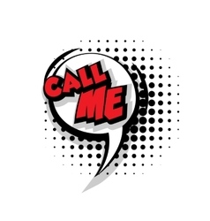 Blank bubble template retro comic text balloon Vector Image