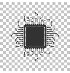 Cpu microprocessor sticker style icon Royalty Free Vector