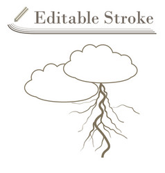 Evil lightning storm cloud Royalty Free Vector Image