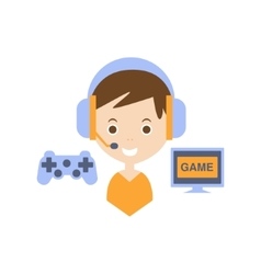 Video gaming online games computer screen Vector Image