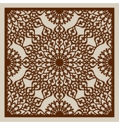 Template pattern for cutting decorative panel Vector Image