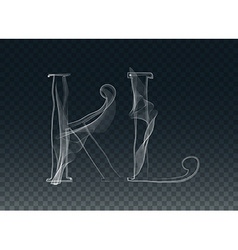 Smoke font letter w Royalty Free Vector Image - VectorStock