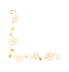 Spring floral corner borders flower page Vector Image