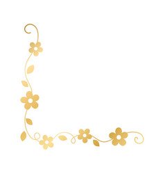 Spring floral corner borders flower page Vector Image