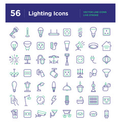 Big set of icons for interior top view plans Vector Image