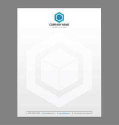 Blank letterhead template for print with logo Vector Image