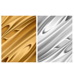 Bronze roze gold gradients set in hexagons big Vector Image