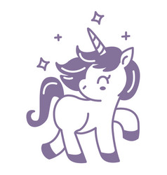 Barcode with unicorn Royalty Free Vector Image