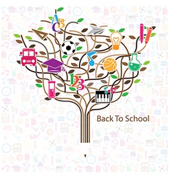 School education concept tree Royalty Free Vector Image