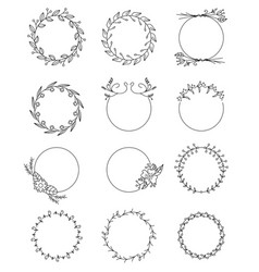 Hand drawn frames set 2 Royalty Free Vector Image