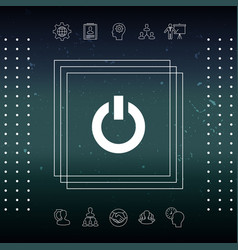 Black led light power button Royalty Free Vector Image