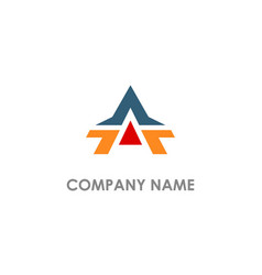 Letter j logo inside a triangle with creative cut Vector Image