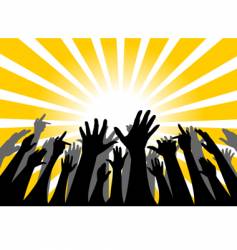 Political demonstration cheerful party man Vector Image
