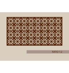 Template pattern for cutting decorative panel Vector Image