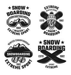 Mountains set of monochrome vintage badges Vector Image