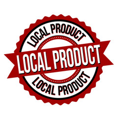 Local product hand drawn brush lettering Vector Image