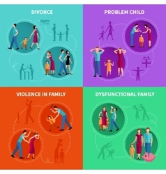 Social issues and critical problems pictograph Vector Image
