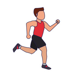 Man running cartoon Royalty Free Vector Image - VectorStock