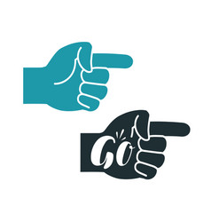 Hand gesture you symbol middle finger sign Vector Image