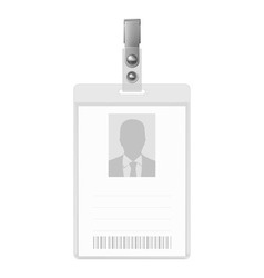 Blank id identification card badge isolated red Vector Image
