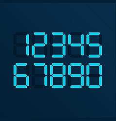 Red digital numbers 0 - 9 on white background Vector Image