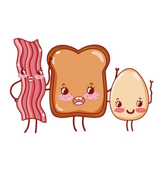 Cute sandwich and egg Royalty Free Vector Image