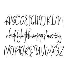 Ballpen lettering alphabet Royalty Free Vector Image