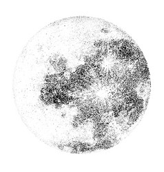 Moon image on white background hand drawn Vector Image