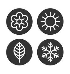 Four seasons icons set Royalty Free Vector Image