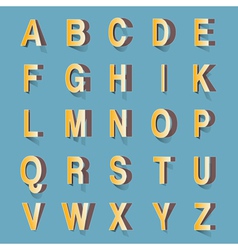 School 3d puzzle font cartoon paper cut out abc Vector Image