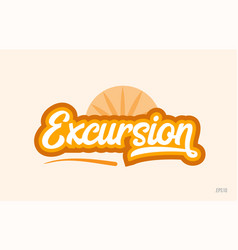 Sabbatical orange color word text logo icon Vector Image