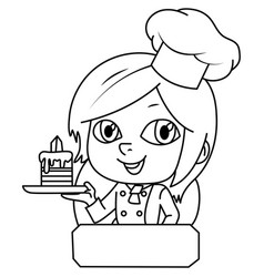 Coloring page snowman vasya Royalty Free Vector Image