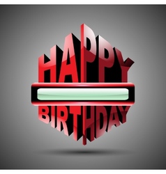 Happy birthday text with party elements Royalty Free Vector