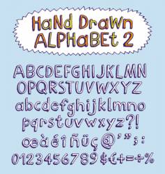 Handwriting alphabet Royalty Free Vector Image