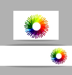 Sign friendship togetherness Royalty Free Vector Image