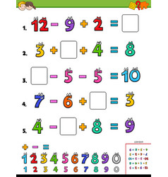 Education game for children fun subtraction Vector Image