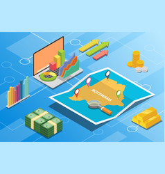 Colorful isometric financial flowchart concept Vector Image