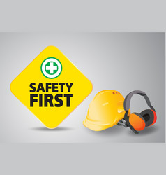 Fall protection construction worker safety first Vector Image