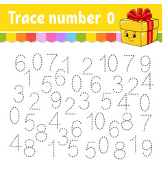Number one tracing worksheets Royalty Free Vector Image